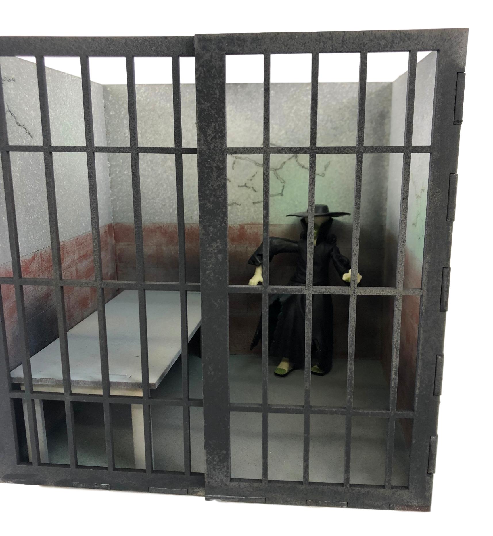 Jail/Prison Cell 5″/6″/7″ Action Figure Diorama Kit Background Scenery ...