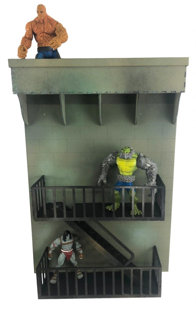 Fire Escape Building Wall 5″/6″/7″ Action Figure Diorama Kit Background ...